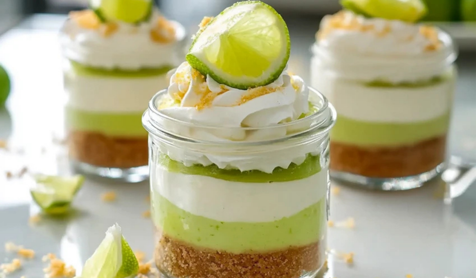 Refreshing No-Bake Key Lime Cheesecake Jars - chloe Recipes
