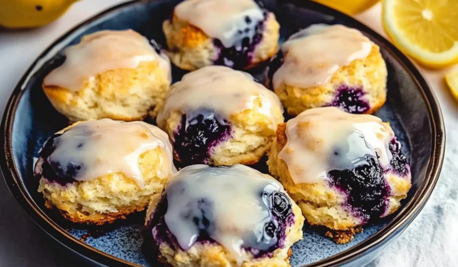Fluffy Blueberry Biscuits with Lively Lemon Glaze: A Bright Twist on a ...